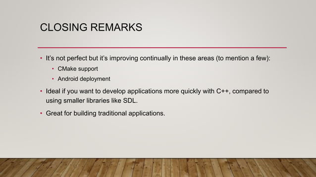 Guided overview of software frameworks qt framework | PPT