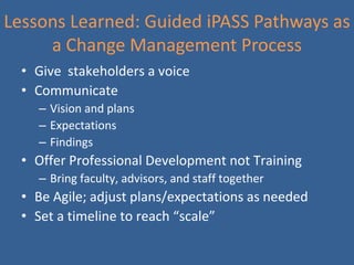 Guided Pathways and iPASS: Supporting Student Success from Start to ...