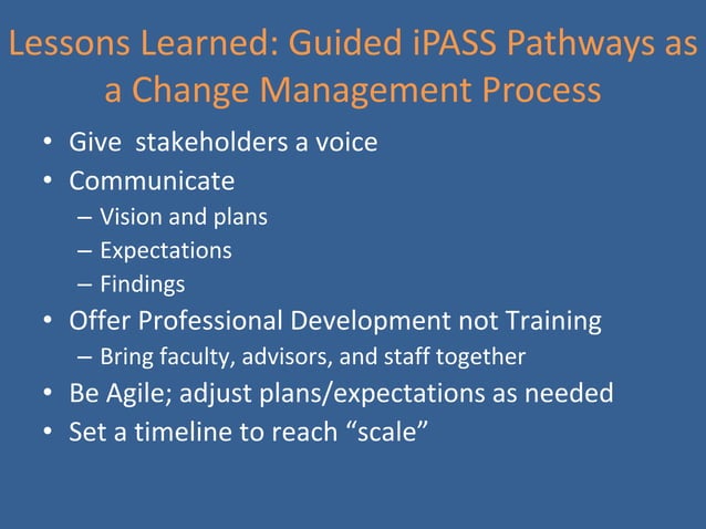 Guided Pathways and iPASS: Supporting Student Success from Start to ...