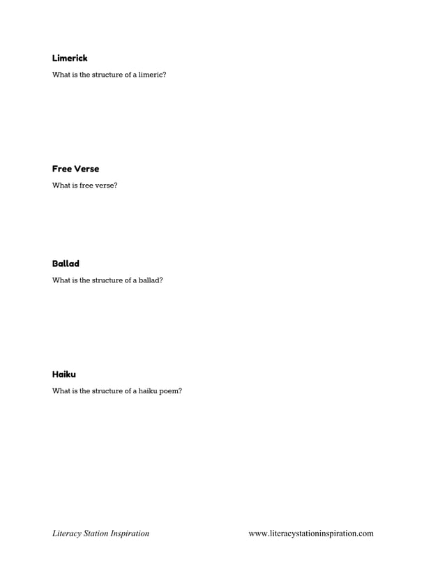 Guided Poetry Notes | PDF