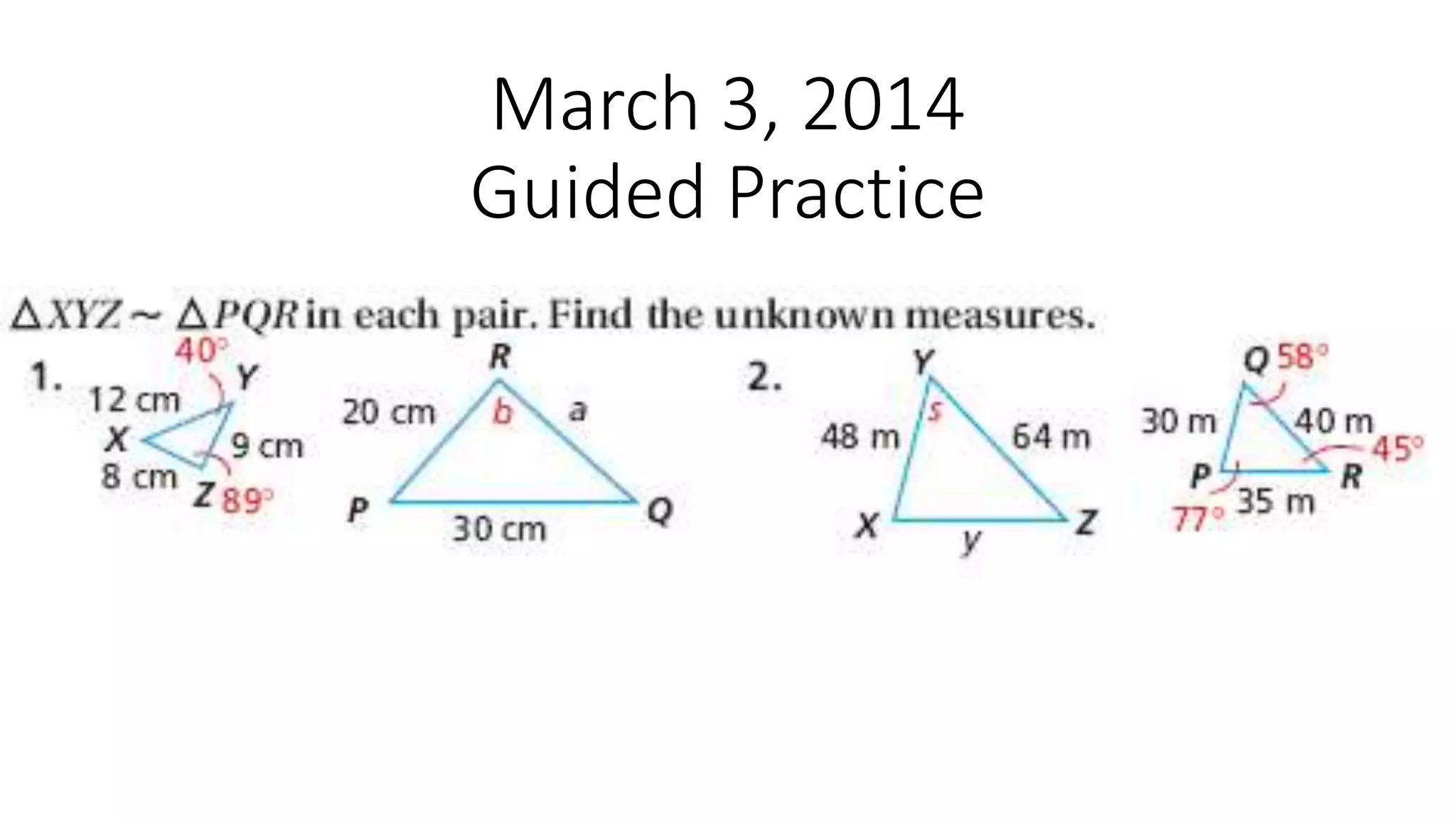 Guided practice similar figures | PPT