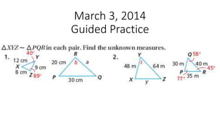 Guided practice similar figures | PPTX