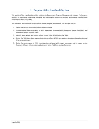 Informing Program Performance with Technical Performance Measures (TPMs) | PDF