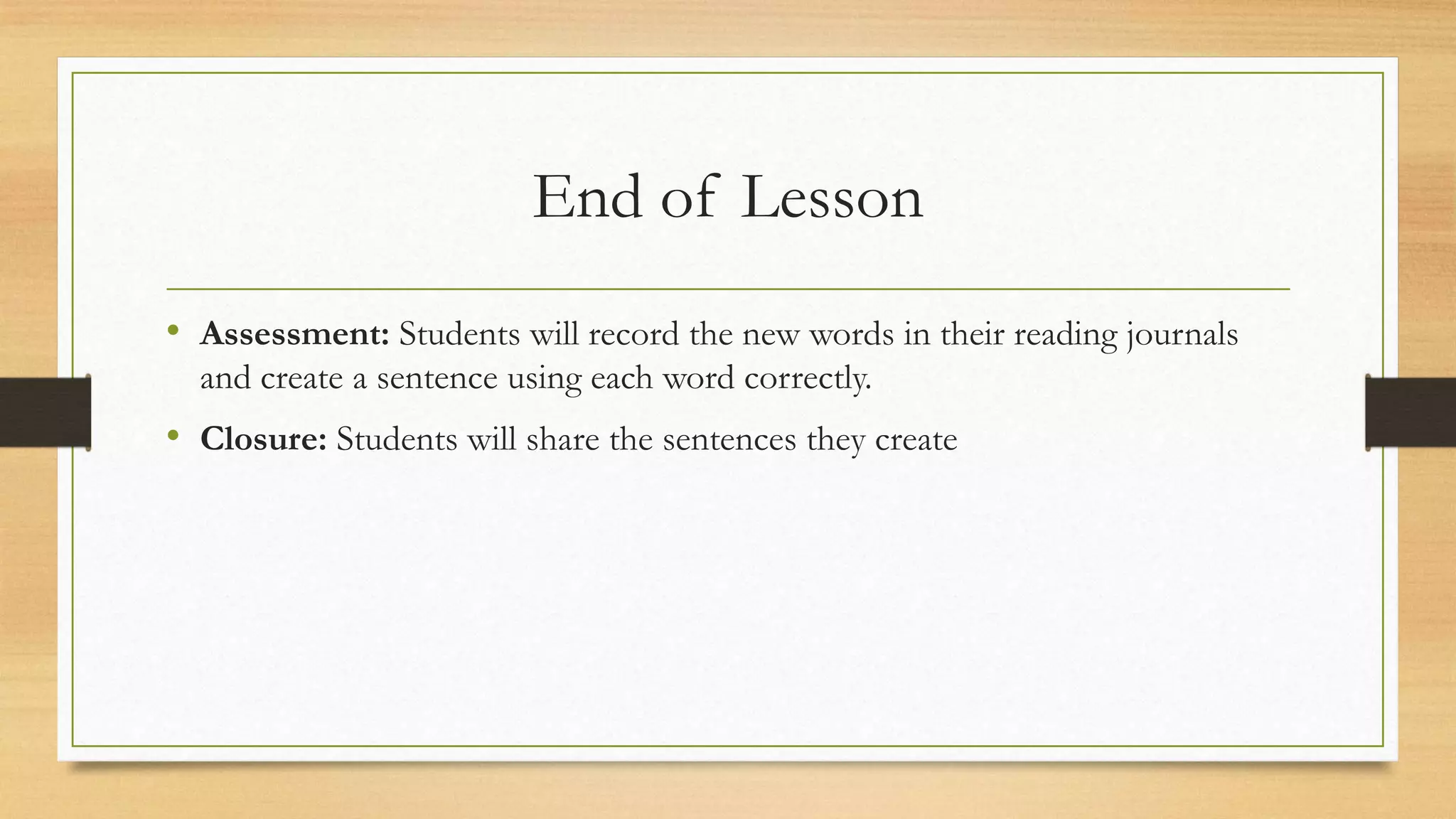 Guided reading lesson plan | PPT