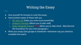 Guided rhetorical analysis of 2008 q2 prompt | PPT