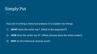 Guided rhetorical analysis of 2008 q2 prompt | PPT