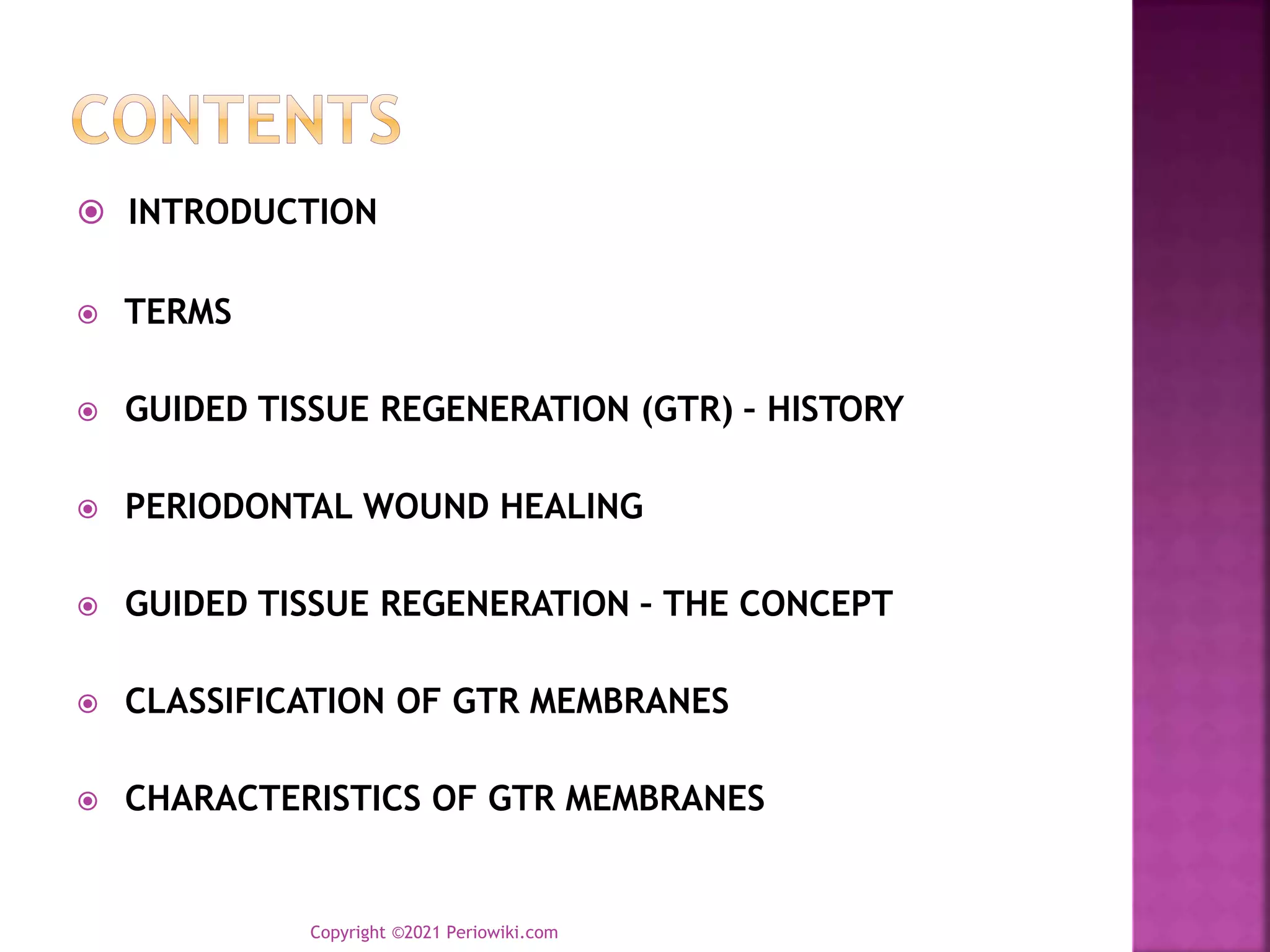 Guided tissue regeneration | PPTX