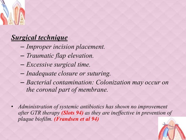 "GUIDED TISSUE REGENERATION" | PPTX | Dental Health | Diseases and Conditions