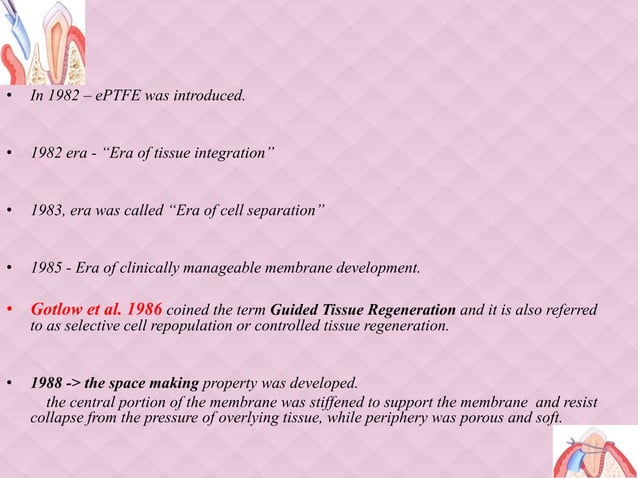 "GUIDED TISSUE REGENERATION" | PPTX | Dental Health | Diseases and Conditions