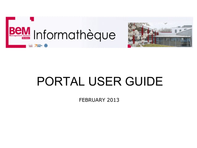 Portal user guide | PPT