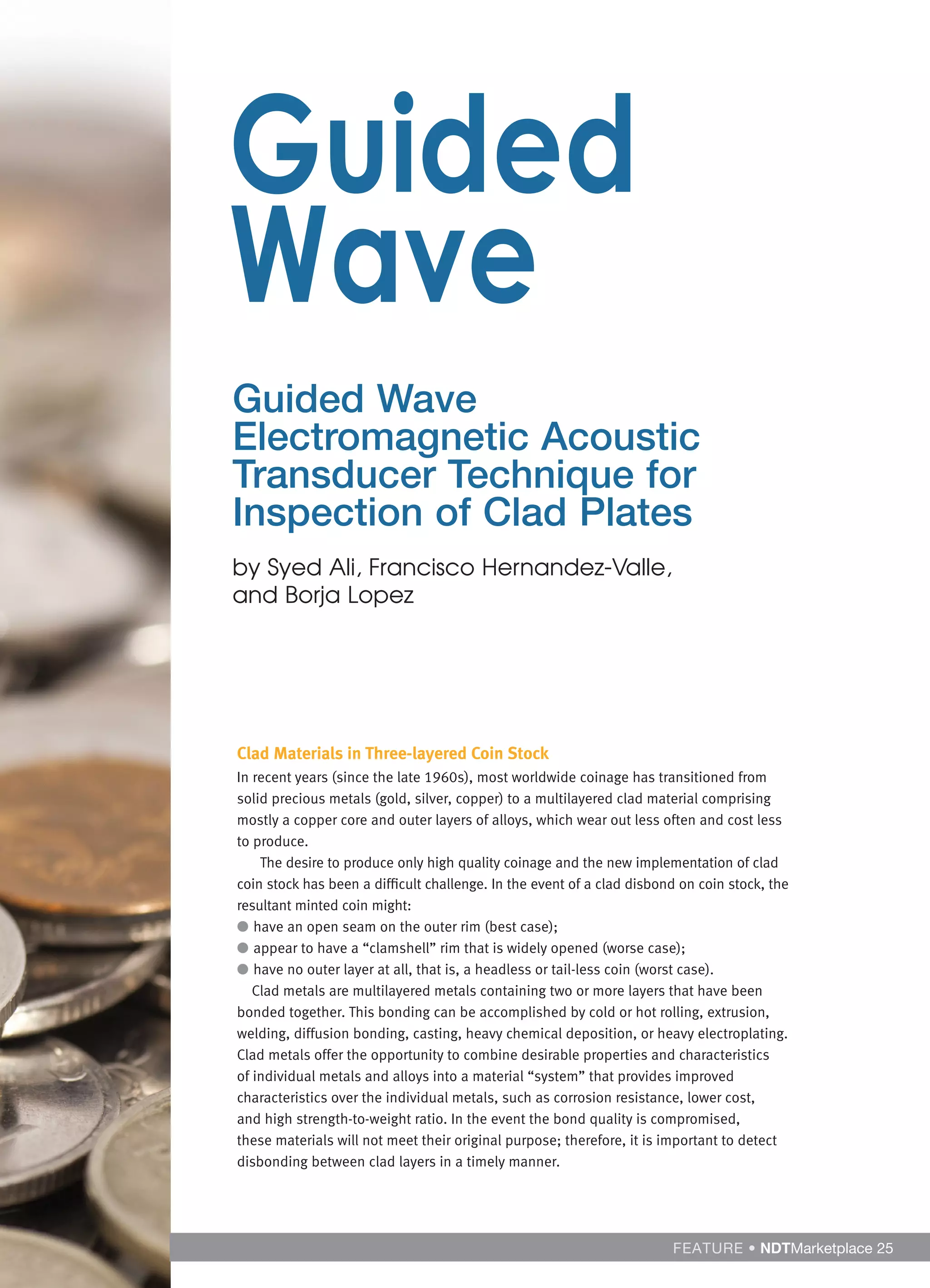 Guided Wave EMAT Technique for Clad Plates | PDF