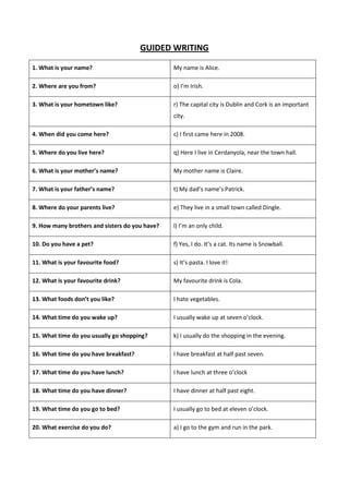 Guided writing | DOCX