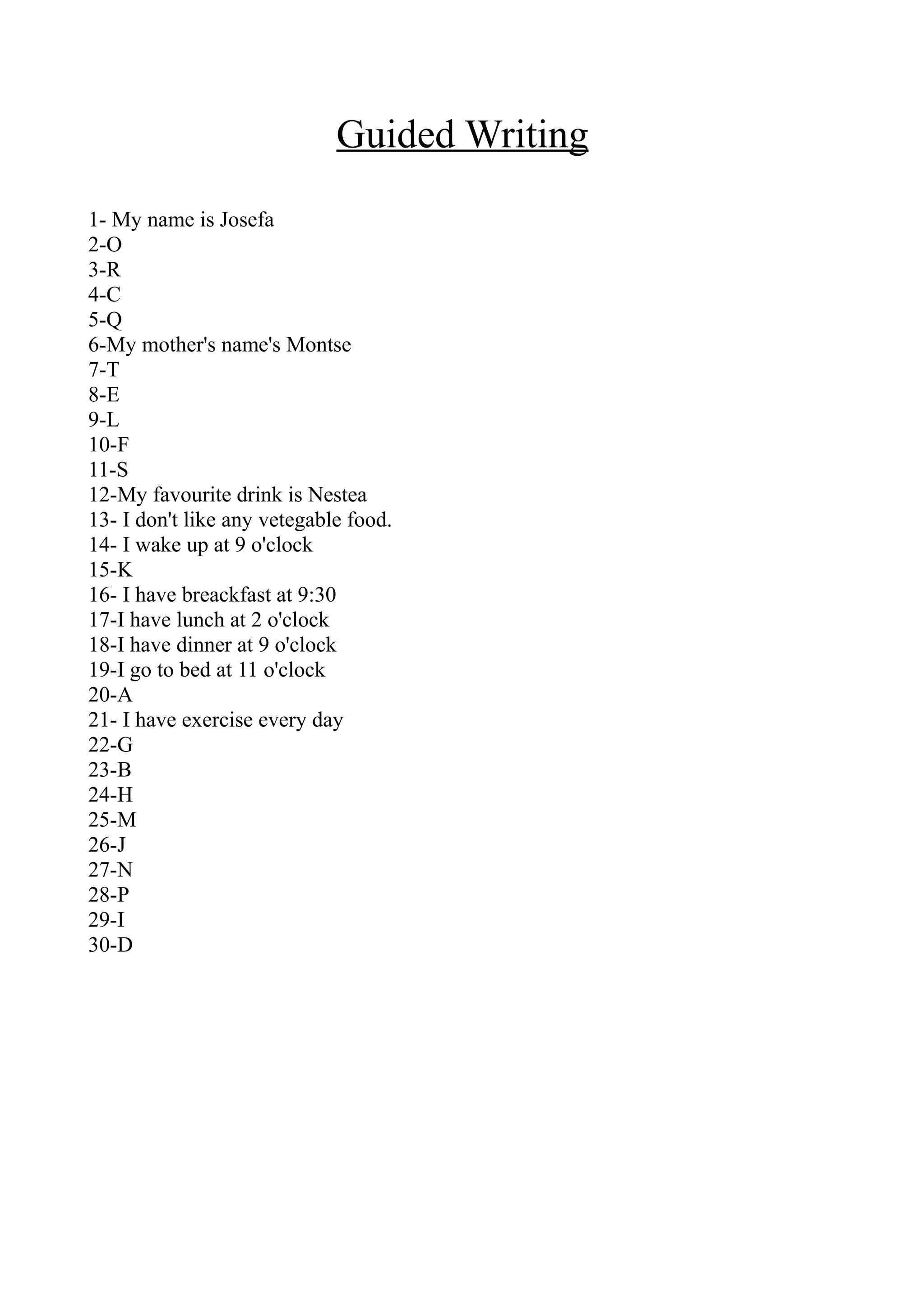 Guided writing | PDF