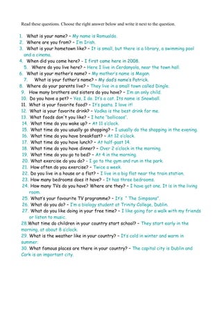 Guided writing questions | DOC