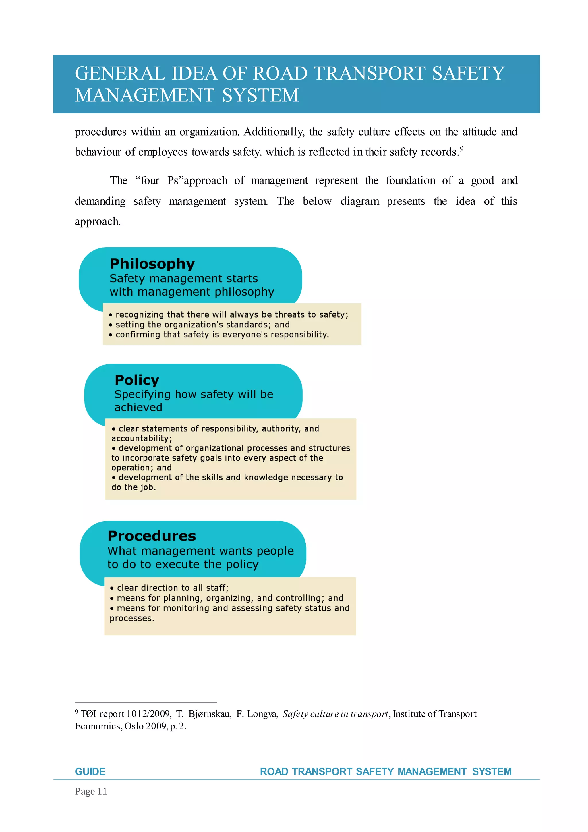 Guide "Road transport safety management systems" | PDF