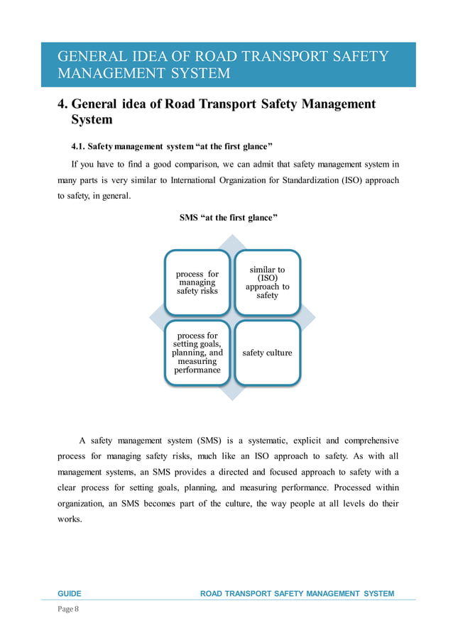 Guide "Road transport safety management systems" | PDF