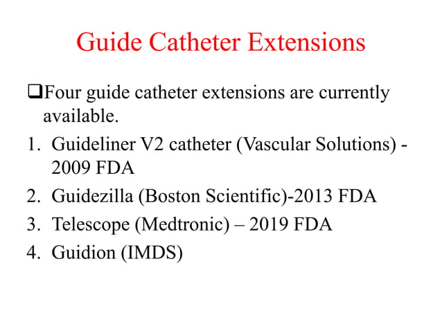 Guide Extension Catheter | PPTX