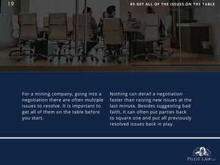 Five negotiation tips for mining companies | PDF