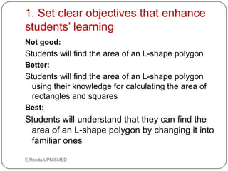Planning and analyzing mathematics lesson | PPTX