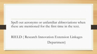 Guide for authors | PPT