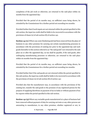 Guide for job work under gst | PDF