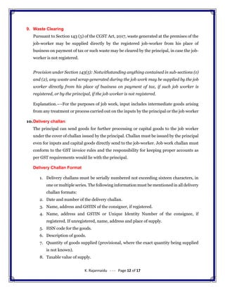 Guide for job work under gst | PDF