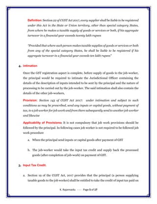 Guide for job work under gst | PDF