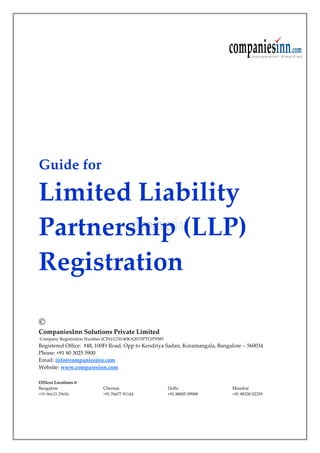 Guide for Limited Liability Partnership (LLP) Registration | PDF