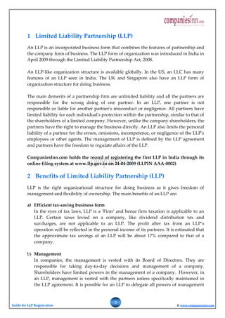 Guide for Limited Liability Partnership (LLP) Registration | PDF