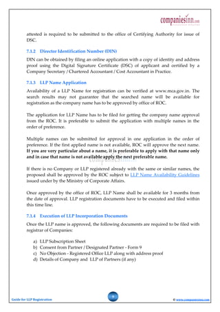 Guide for Limited Liability Partnership (LLP) Registration | PDF