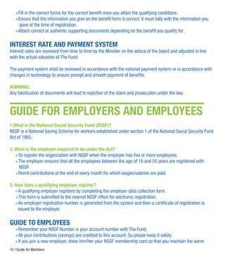 Guide For Members: All About NSSF | PDF