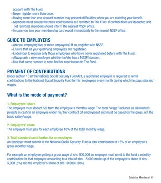 Guide For Members: All About NSSF | PDF