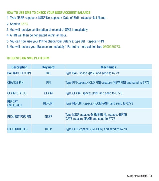 Guide For Members: All About NSSF | PDF | Government Support and ...