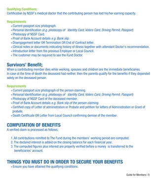 Guide For Members: All About NSSF | PDF