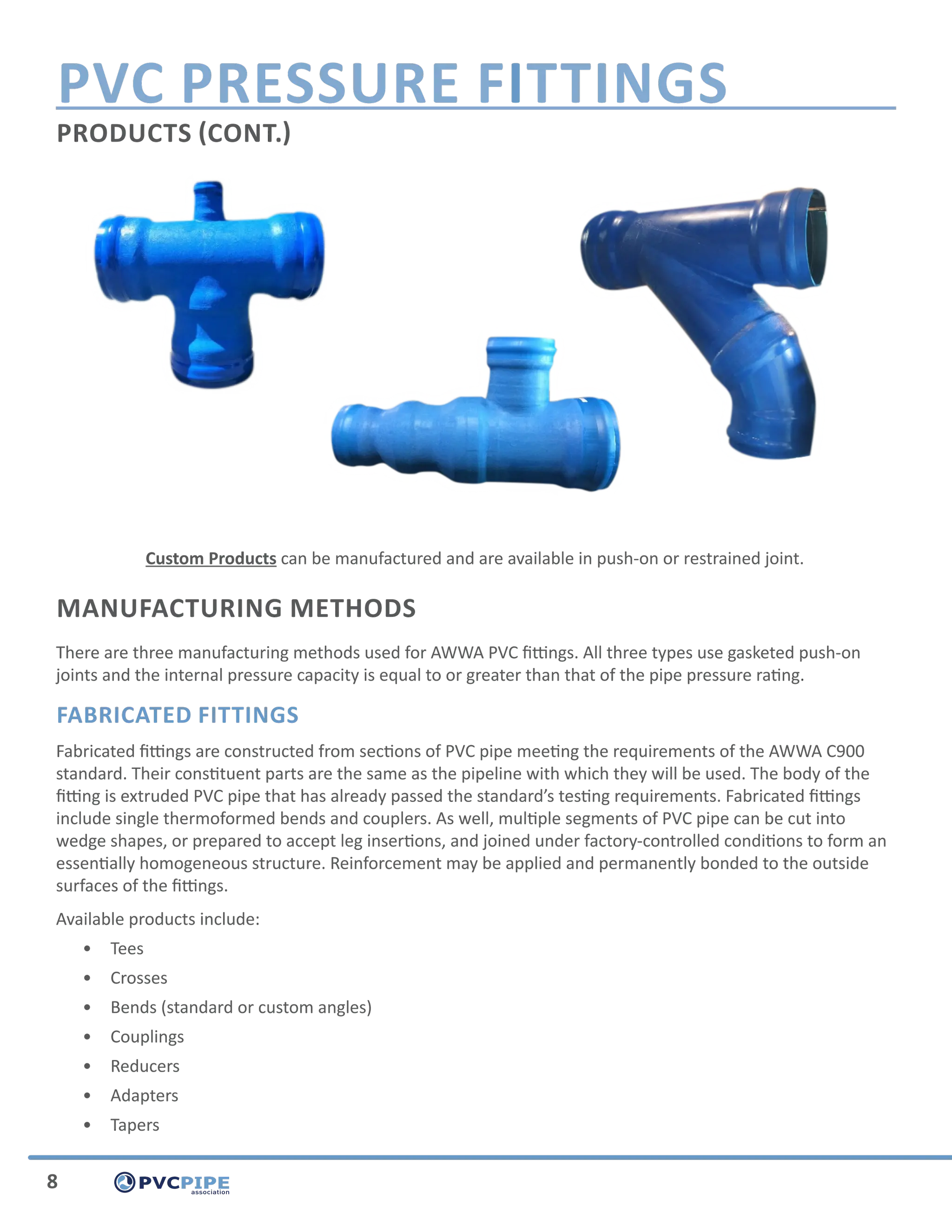 Guide for PVC Pressure Fittings - Uni Bell | PDF