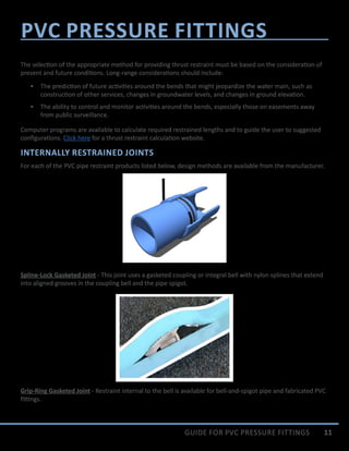 Guide for PVC Pressure Fittings - Uni Bell | PDF