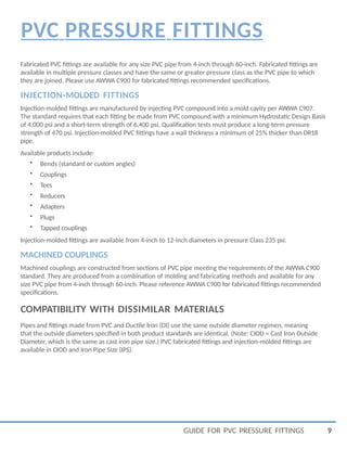 Guide For PVC Pressure Fittings - Uni Bell | PPTX