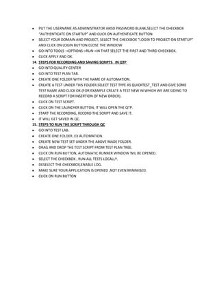 Guide for Quality Center (QC) Automation Tool | PDF