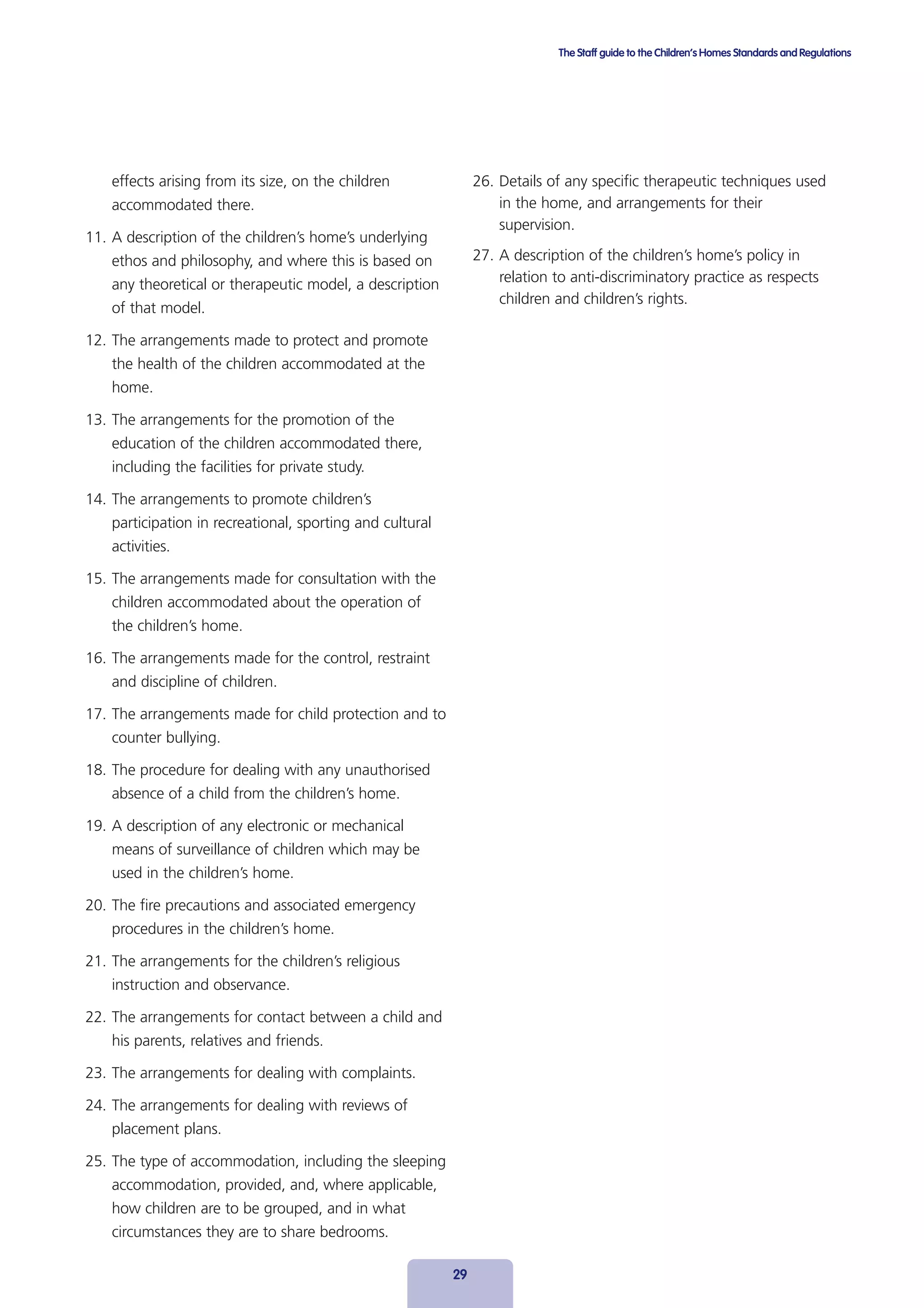 Guide For Staff On Childrens Homes Regulations And Standards | PDF