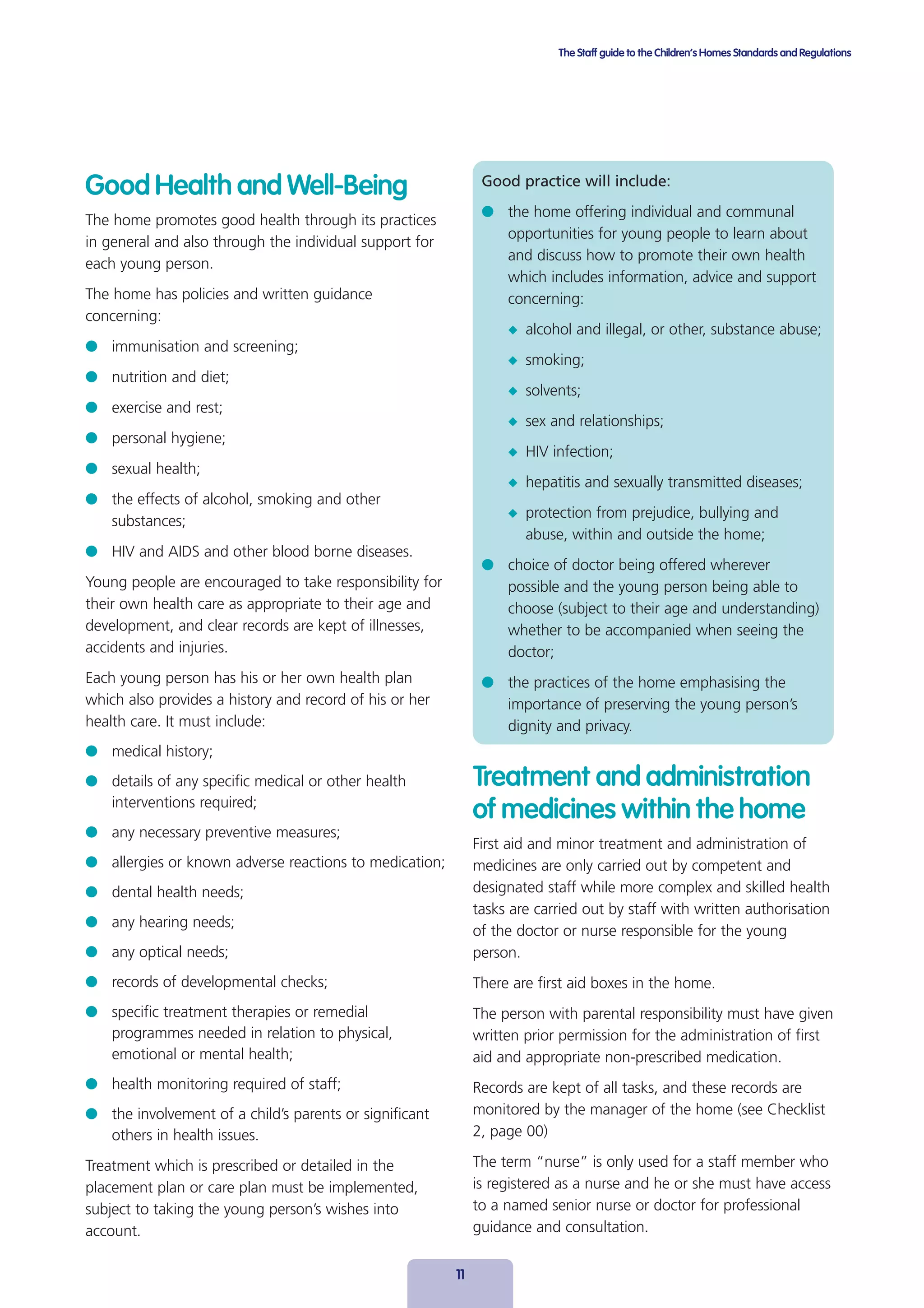 Guide For Staff On Childrens Homes Regulations And Standards | PDF