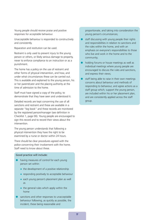 Guide For Staff On Childrens Homes Regulations And Standards | PDF ...