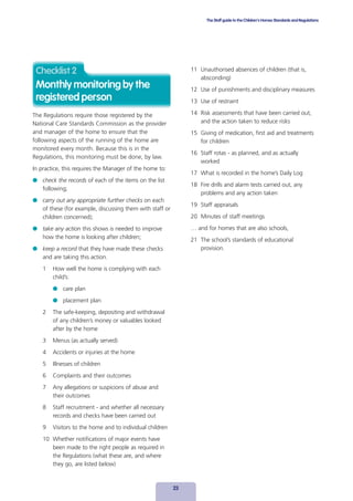 Guide For Staff On Childrens Homes Regulations And Standards | PDF