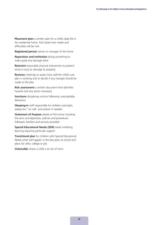 Guide For Staff On Childrens Homes Regulations And Standards | PDF