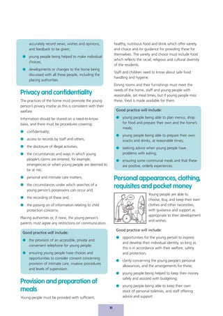 Guide For Staff On Childrens Homes Regulations And Standards | PDF