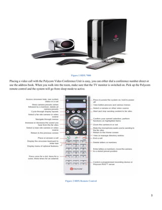 Polycom HDX 7000 Video Conference Instructions | PDF