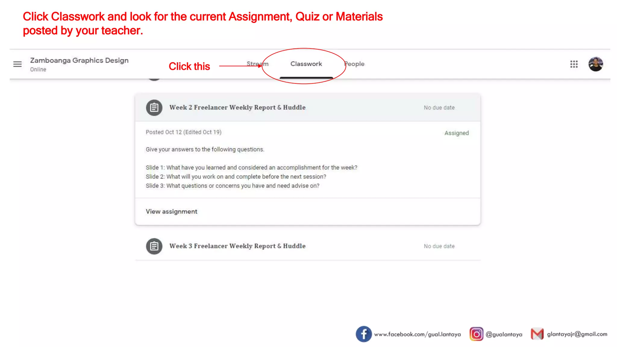 Quick Guide on How to submit assignments in Google Classroom | PPTX