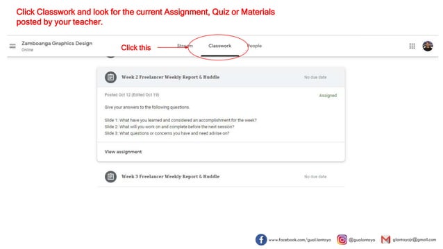 Quick Guide on How to submit assignments in Google Classroom | PPTX