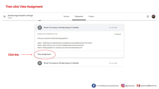 Quick Guide on How to submit assignments in Google Classroom | PPTX