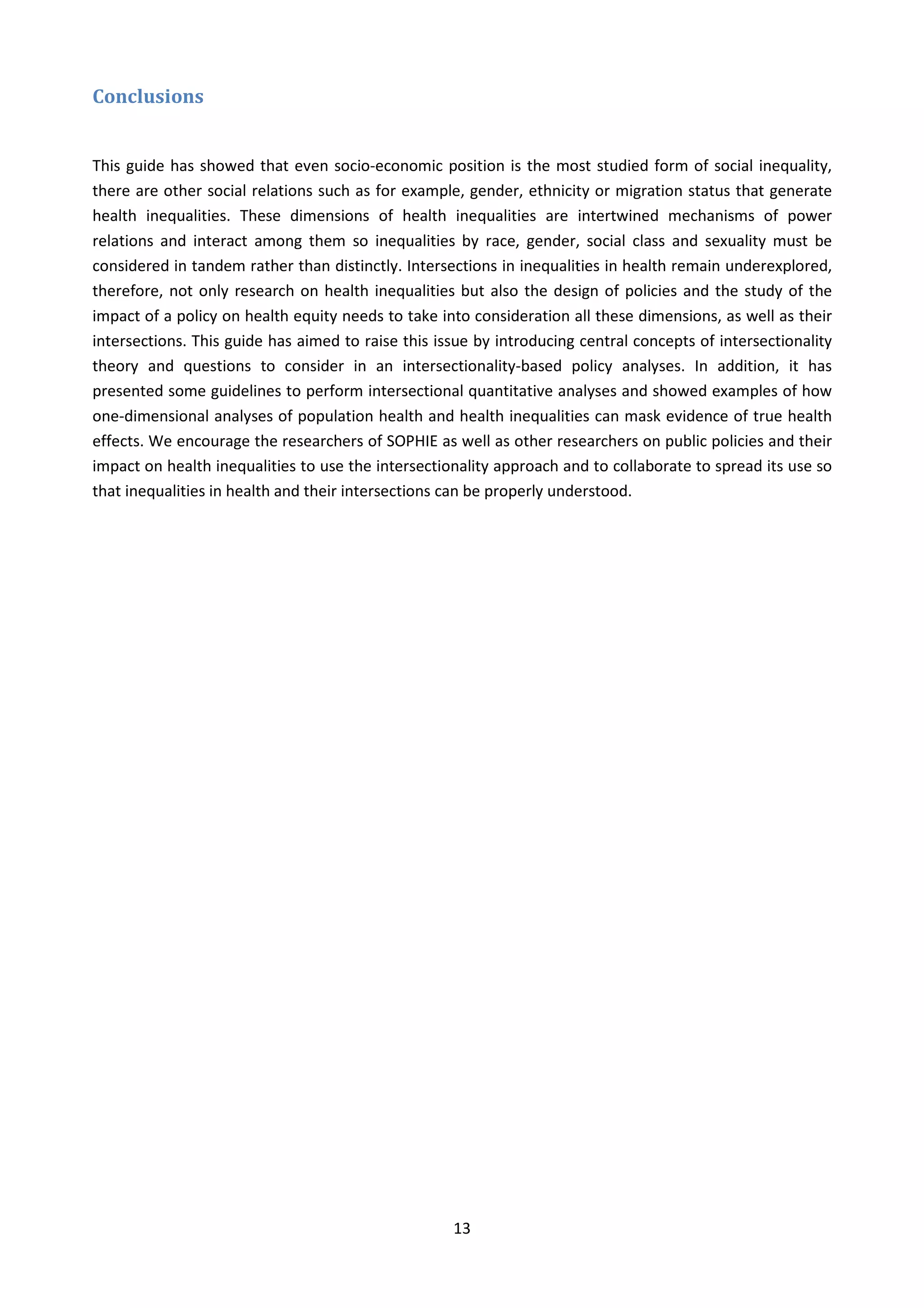 Incorporating Intersectionality in Evaluation of Policy Impacts on ...