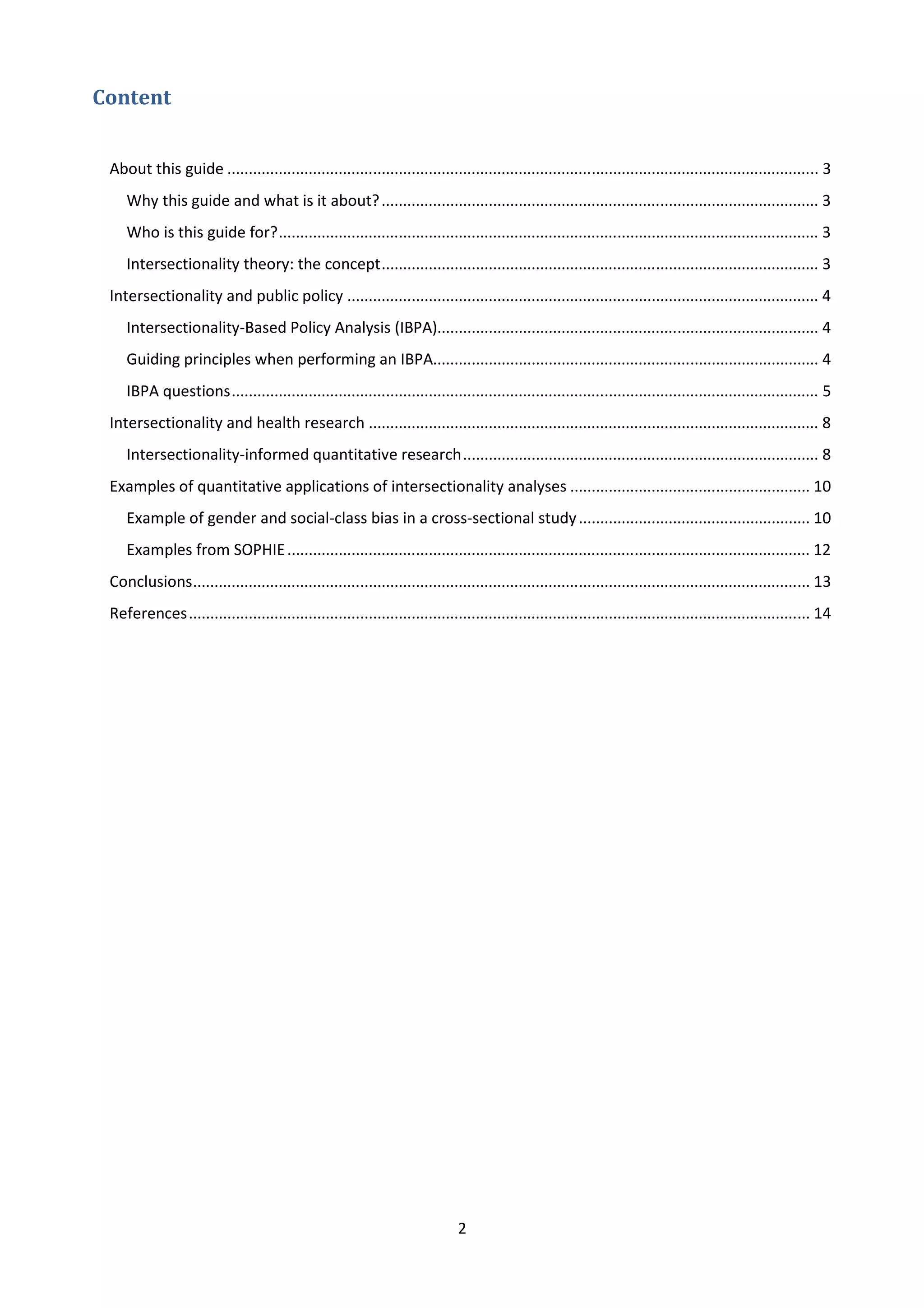 Incorporating Intersectionality in Evaluation of Policy Impacts on Health Equity. A quick guide ...